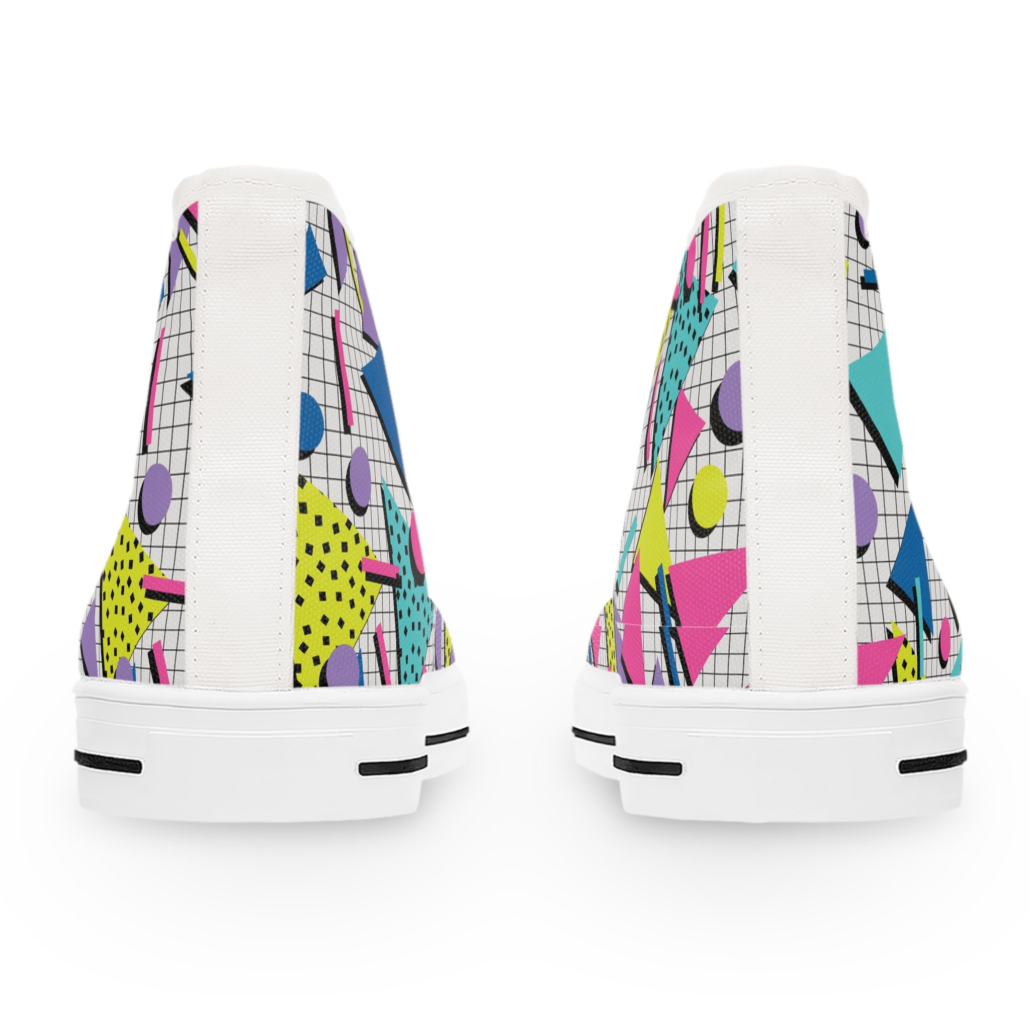 90s Pattern Women's High Top Sneakers 90s Pattern High Tops 90s Design ...