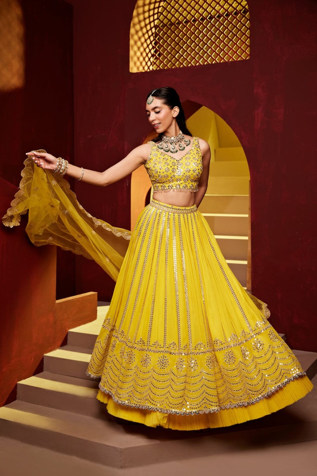 Yellow Lehenga Choli for Women Haldi Function Wear Chaniya Choli Haldi ...
