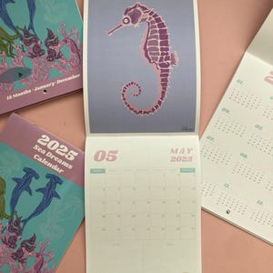 2025 Sea Life Calendar Month by Month Calendar A5 Size Year Calendar ...