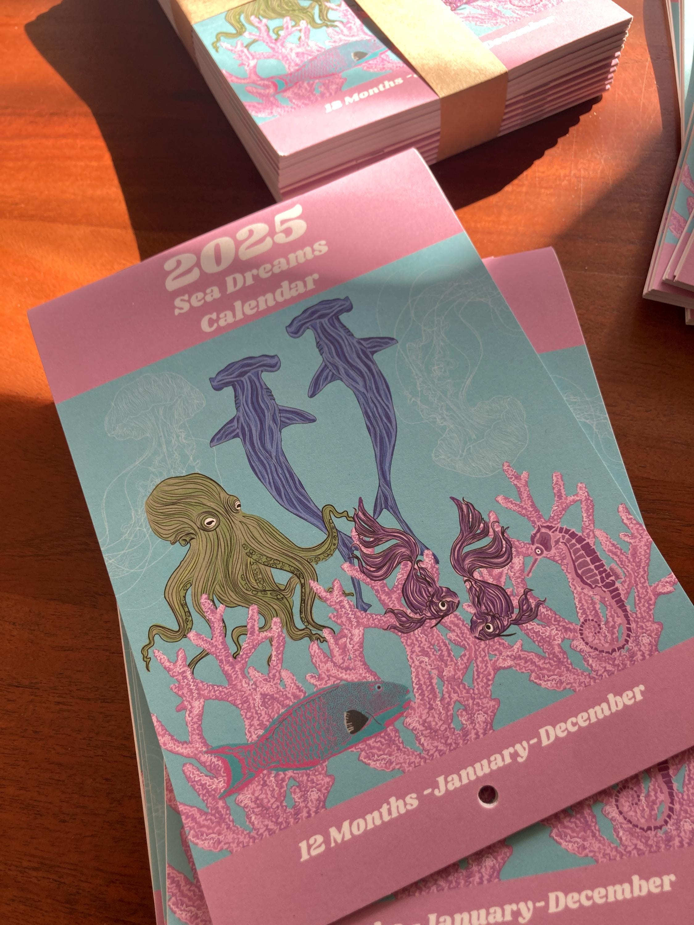 2025 Sea Life Calendar Month by Month Calendar A5 Size Year Calendar ...