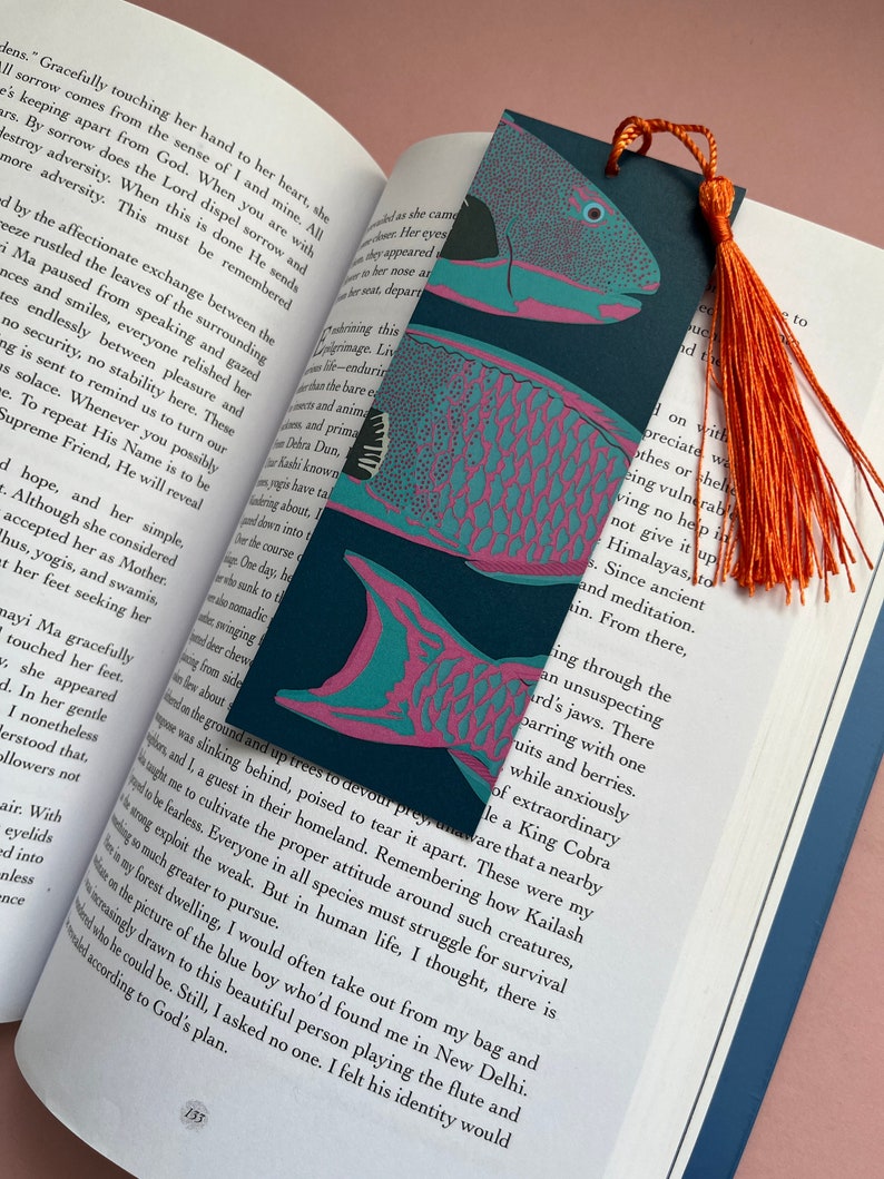 Parrot Fish Bookmark - Bright and Colourful Bookmark Ocean Bookmark ...