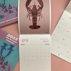 2025 Sea Life Calendar Month by Month Calendar A5 Size Year Calendar ...