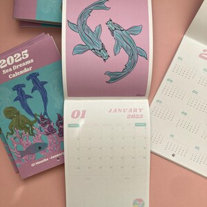 2025 Sea Life Calendar Month by Month Calendar A5 Size Year Calendar ...