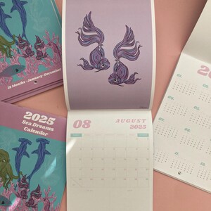 2025 Sea Life Calendar Month by Month Calendar A5 Size Year Calendar ...