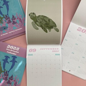 2025 Sea Life Calendar Month by Month Calendar A5 Size Year Calendar ...
