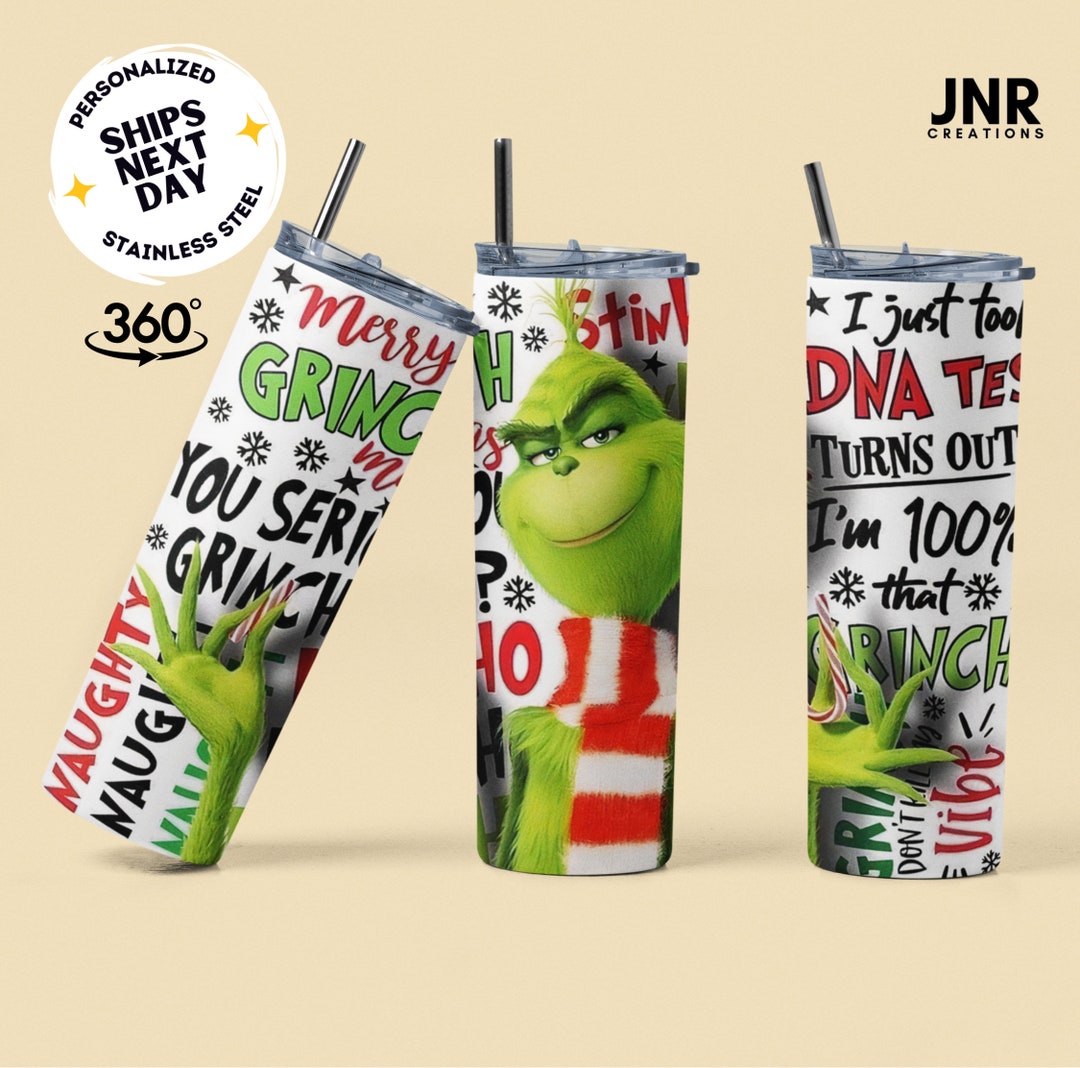 Customized Green Tumbler Christmas Tumbler Personalized Tumbler Holiday ...