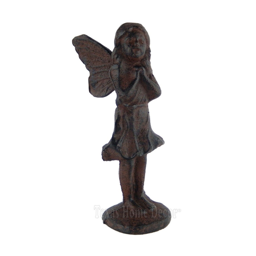 Praying Fairy Figurine Pixie Angel Cherub Garden Statue Rustic - Etsy