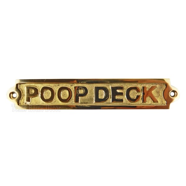 Poop Deck Sign - Etsy
