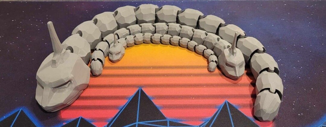 Fully Articulable ONIX Pokemon Card Model PLA Figurine, Sizes - 20", 12 ...