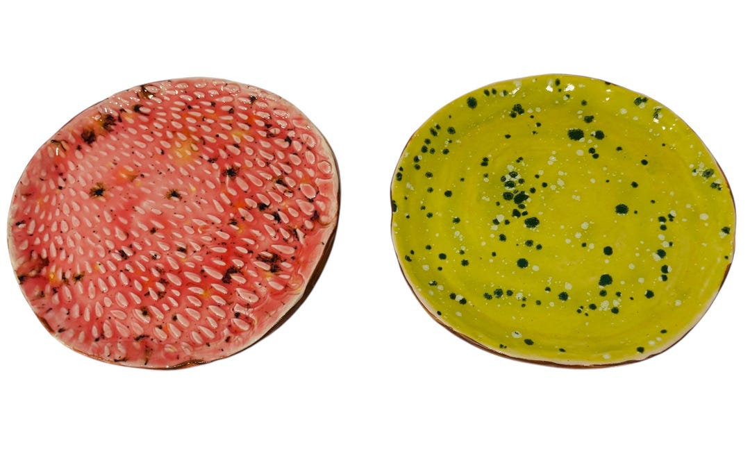 Handmade Ceramic Tapa Plate Set: Rustic Dessert Plates-ek Pottery Shop ...