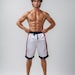 Shiny Satin Boxing Shorts - Satin Casual Trunks - White Glossy Satin ...