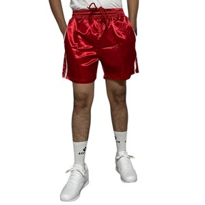 Retro Style Nylon Satin Boxing Shorts With Sporty Sprint Design - Etsy