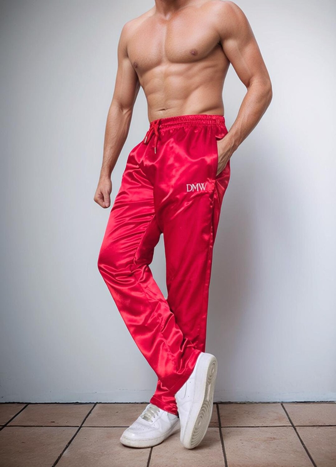 Ultimate Red Shiny Satin Track Pants – Glossy Athletic Joggers With ...
