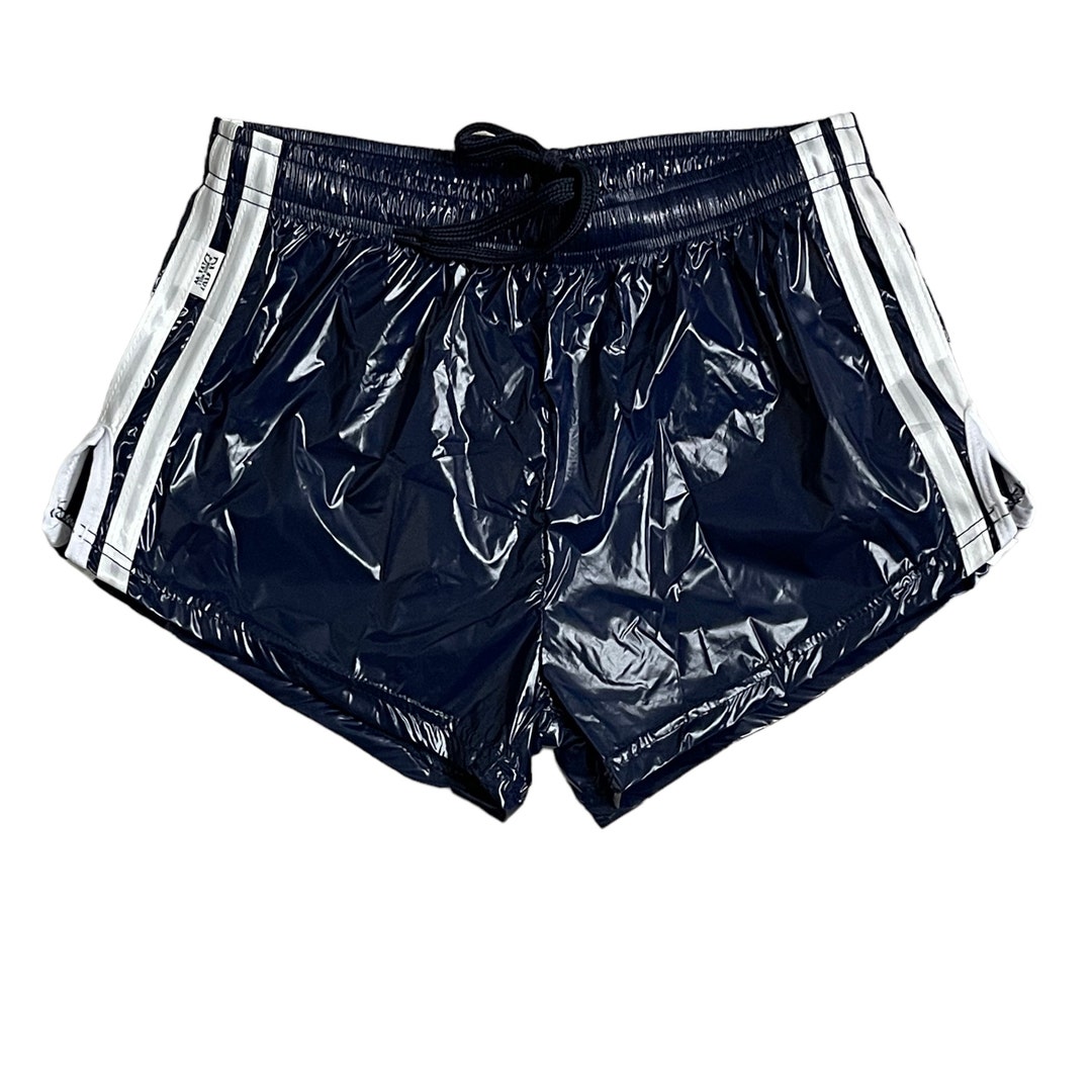 Retro Revival: Stylish PU Nylon Sport Sprint Shorts With Elastic ...