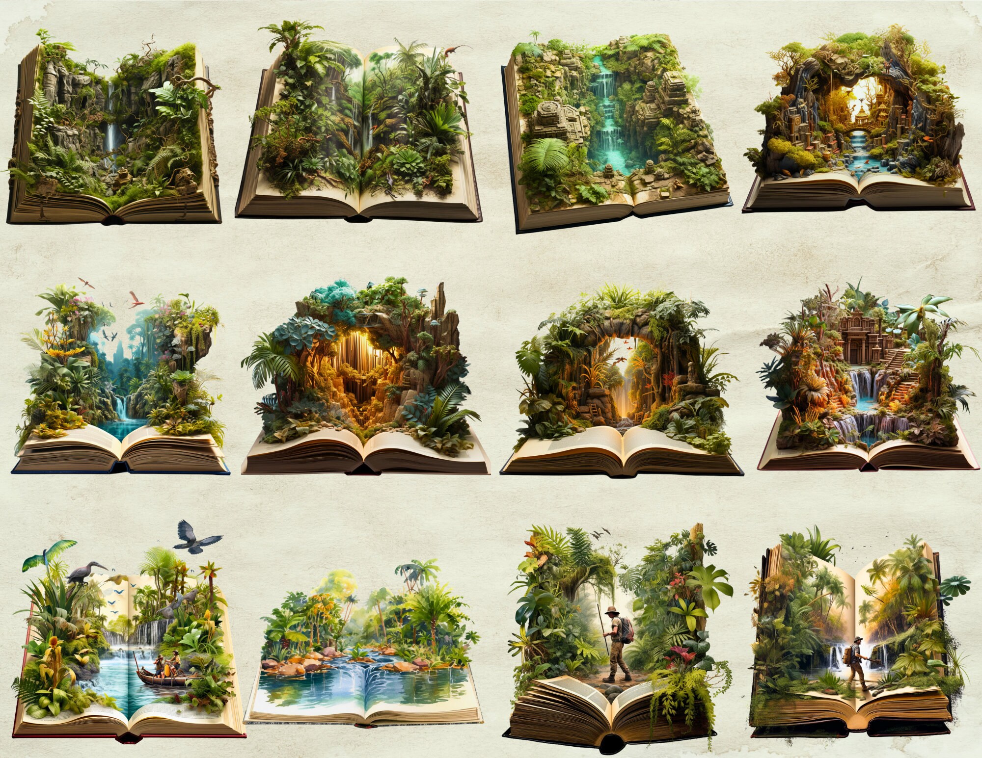 84 Safari Adventure Book Clipart, Jungle Explorer, Temples, Wild ...