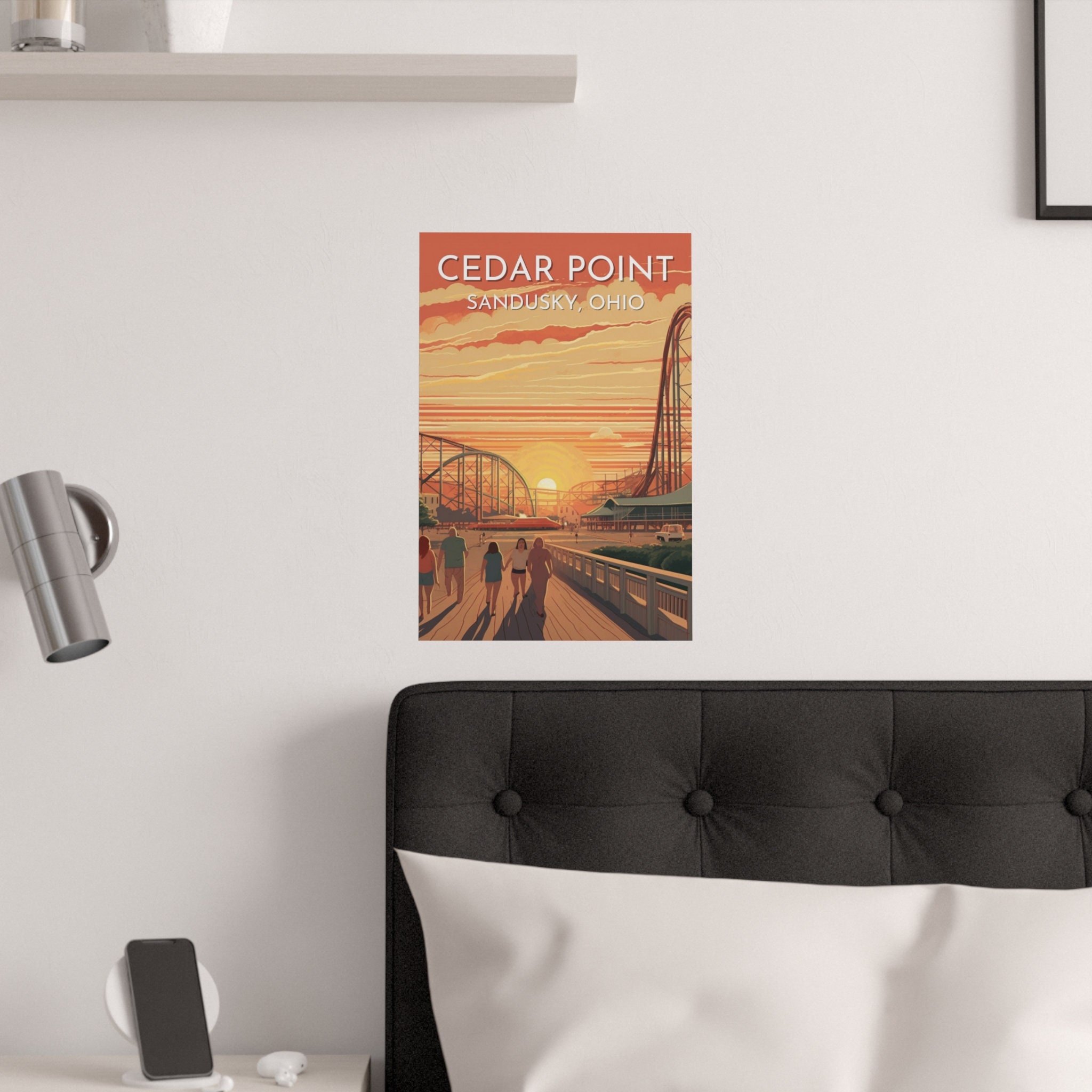 Cedar Point Sandusky Ohio Retro Art Print, Cedar Point Vintage ...