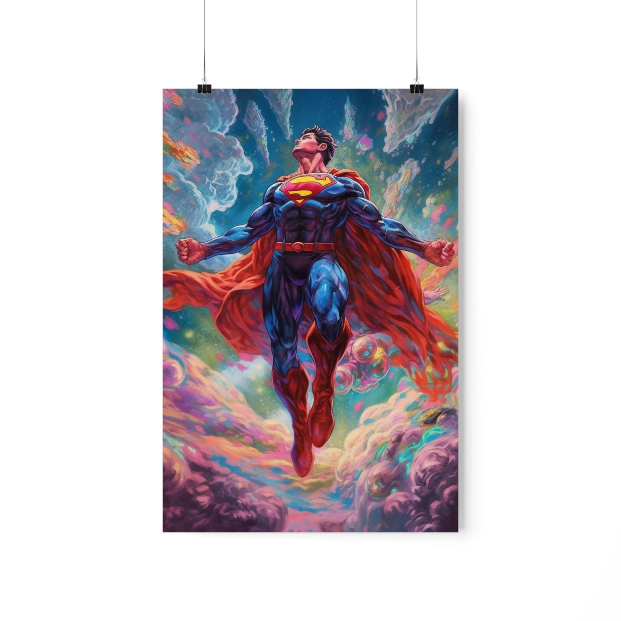 Superman Poster, Superman Art, Retro Superman Poster, Wall Art ...