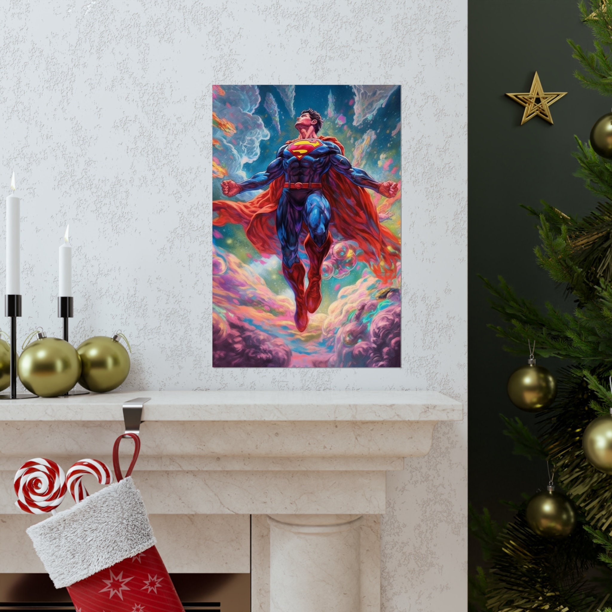 Superman Poster, Superman Art, Retro Superman Poster, Wall Art ...