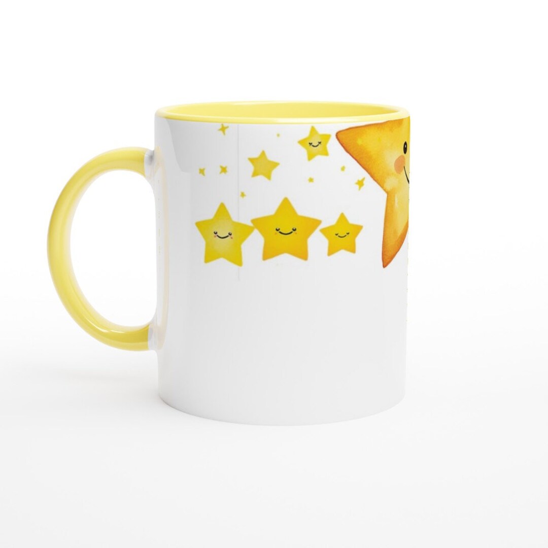 Happy Stars Mug Cheerful Night Sky Ceramic Cup - Etsy