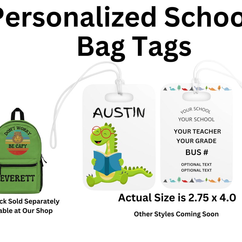Backpack Tags - Etsy