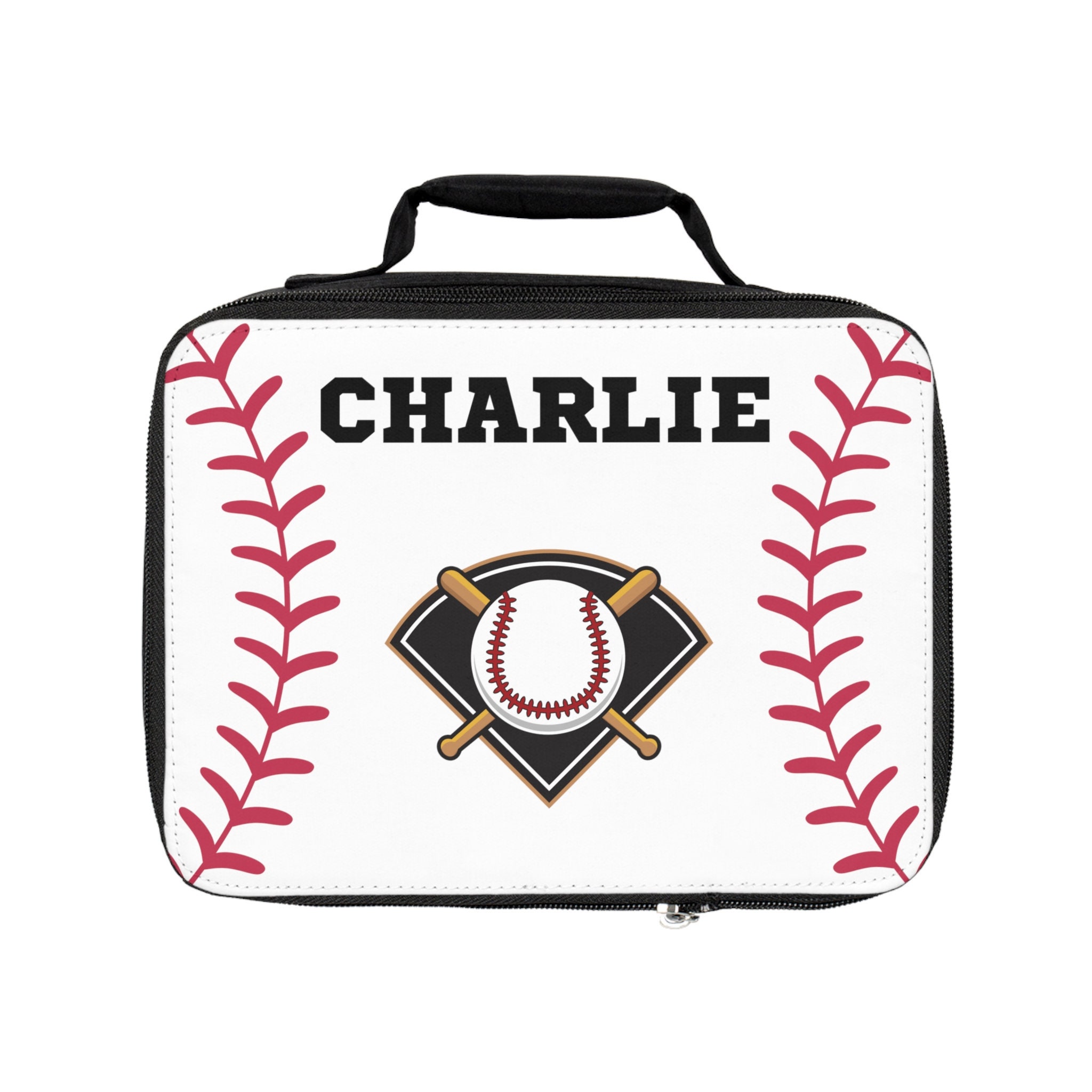 Childs Baseball Lunch Bag | Personalized Kids Lunch Box | Insulated ...
