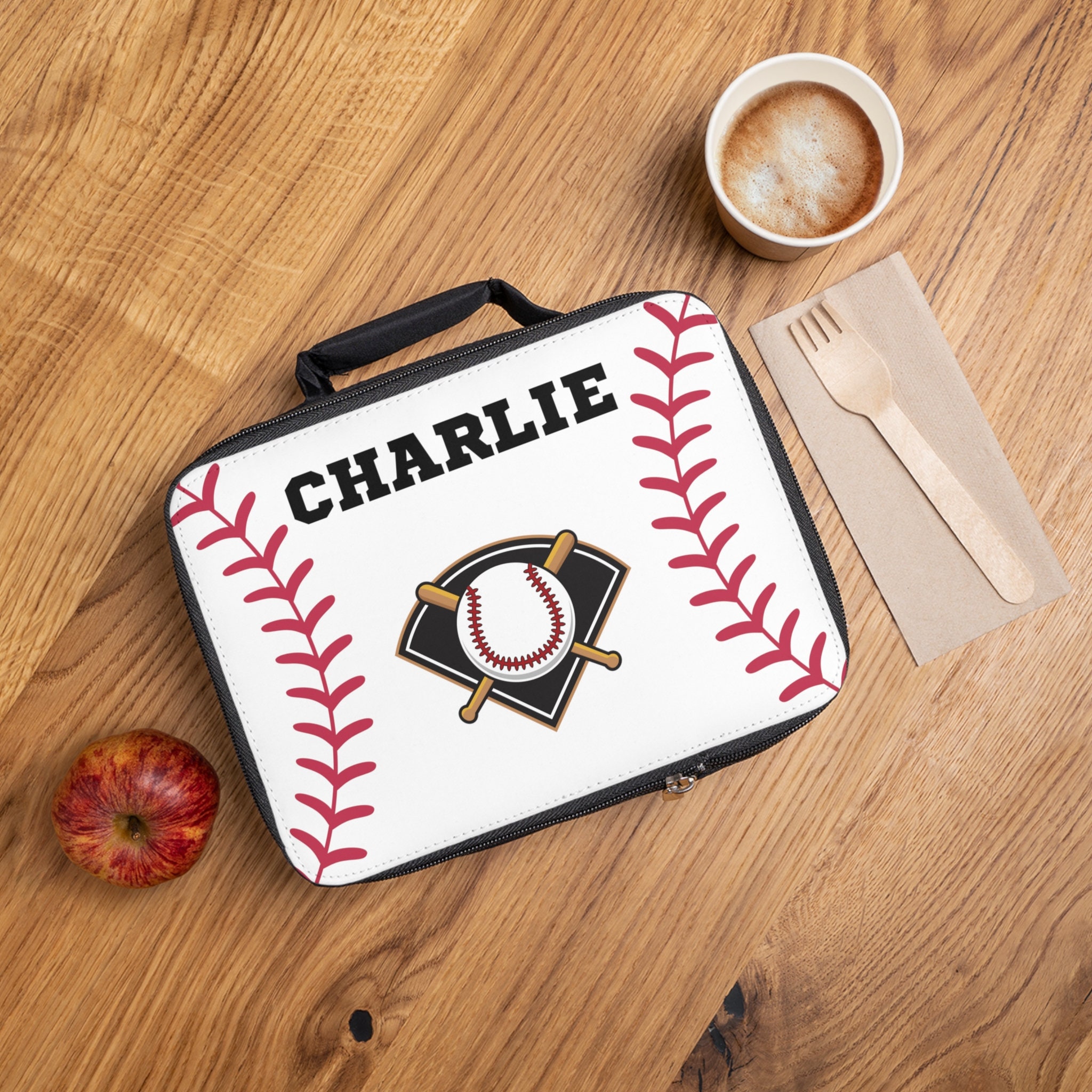 Childs Baseball Lunch Bag | Personalized Kids Lunch Box | Insulated ...