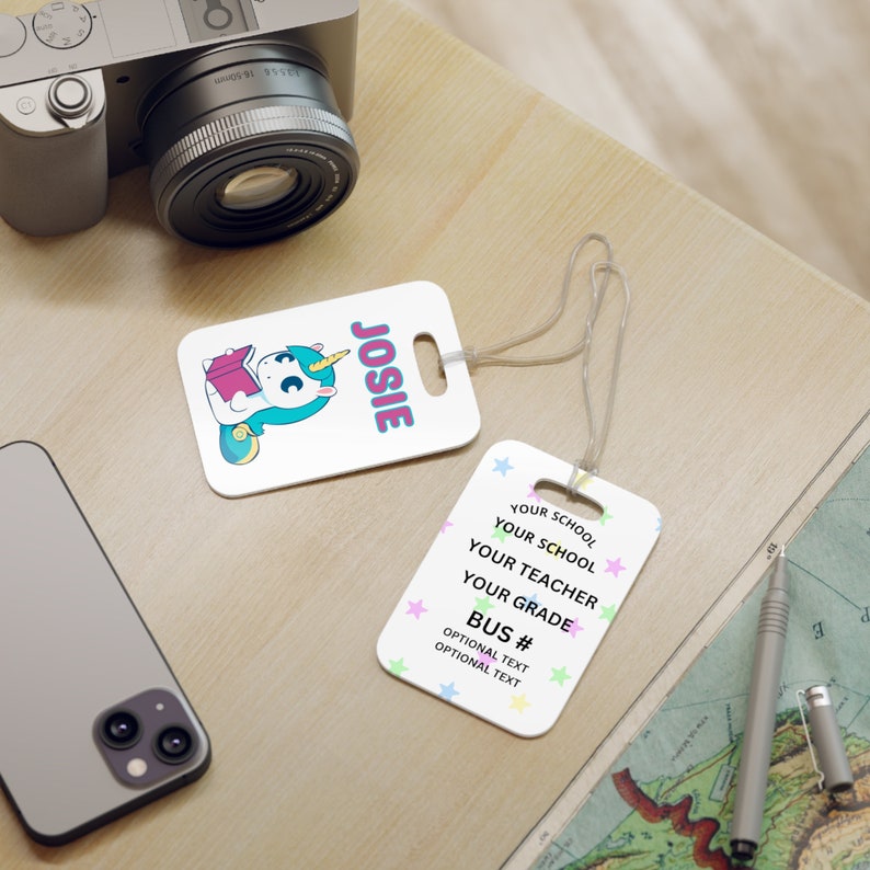Kids Backpack Tag | Child Schoolbag Label | Back to School | Book Bag ...
