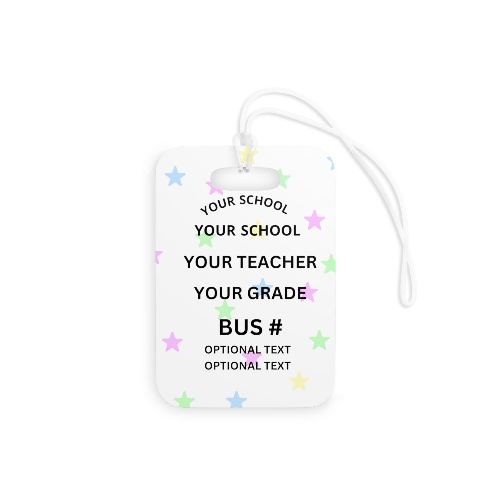 Kids Backpack Tag | Child Schoolbag Label | Back to School | Book Bag ...