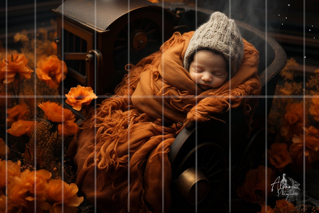 Newborn Train Digital Background Photography Digital - Etsy