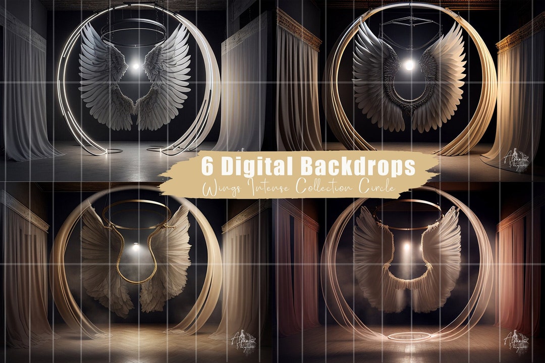 X6 Digital Photography Backdrops , Backgrounds Wings Intense Collection ...