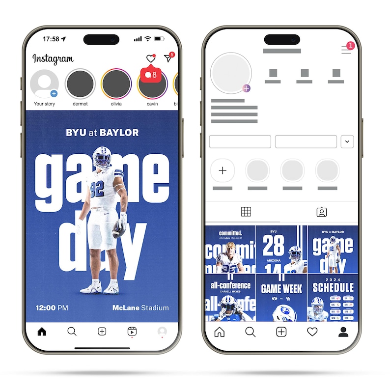 Sports Social Media Photoshop Templates - Gameday, Score, Schedule ...
