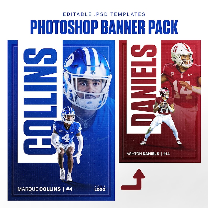 Senior Banners PSD Pack | 2 Editable Photoshop Templates | 24"x36 ...