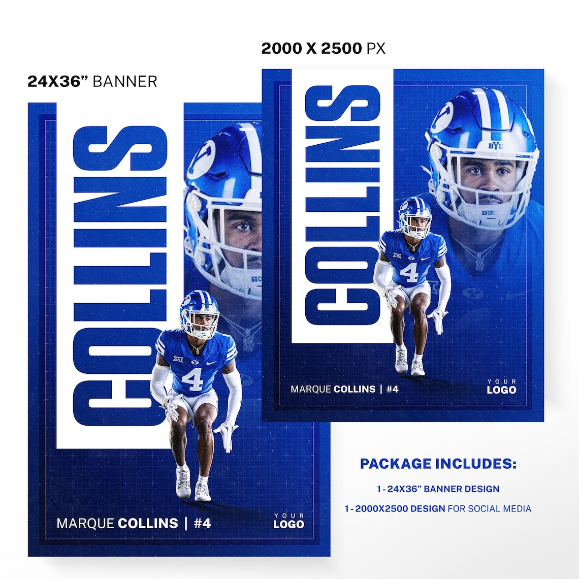 Senior Banners PSD Pack | 2 Editable Photoshop Templates | 24"x36 ...