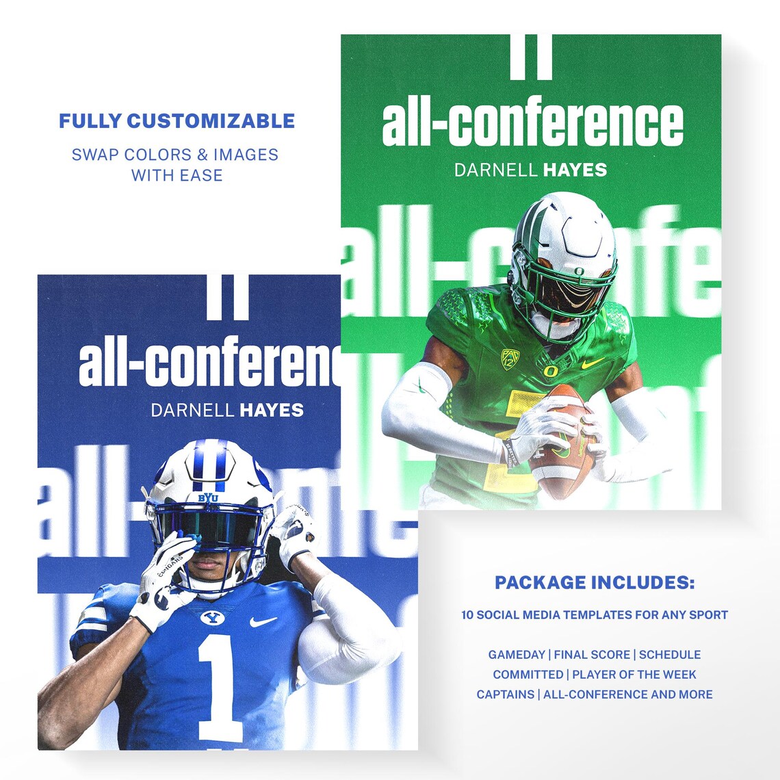 Sports Social Media Photoshop Templates - Gameday, Score, Schedule ...