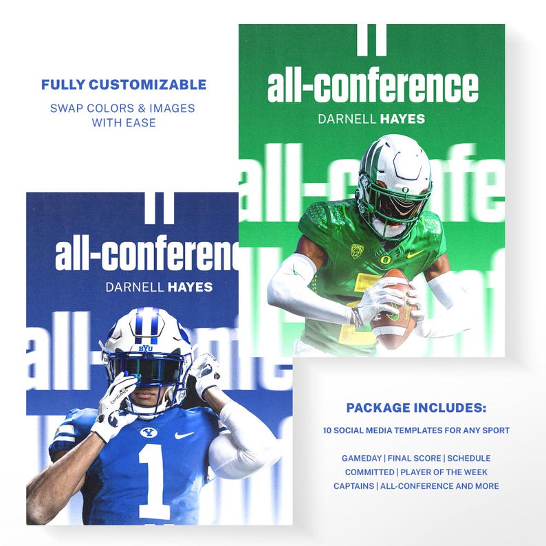 Sports Social Media Photoshop Templates - Gameday, Score, Schedule ...