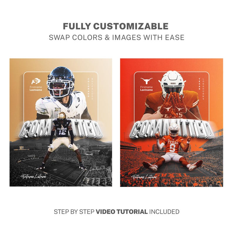 Editable Commitment Graphic PSD | Sports Photoshop Template - Etsy