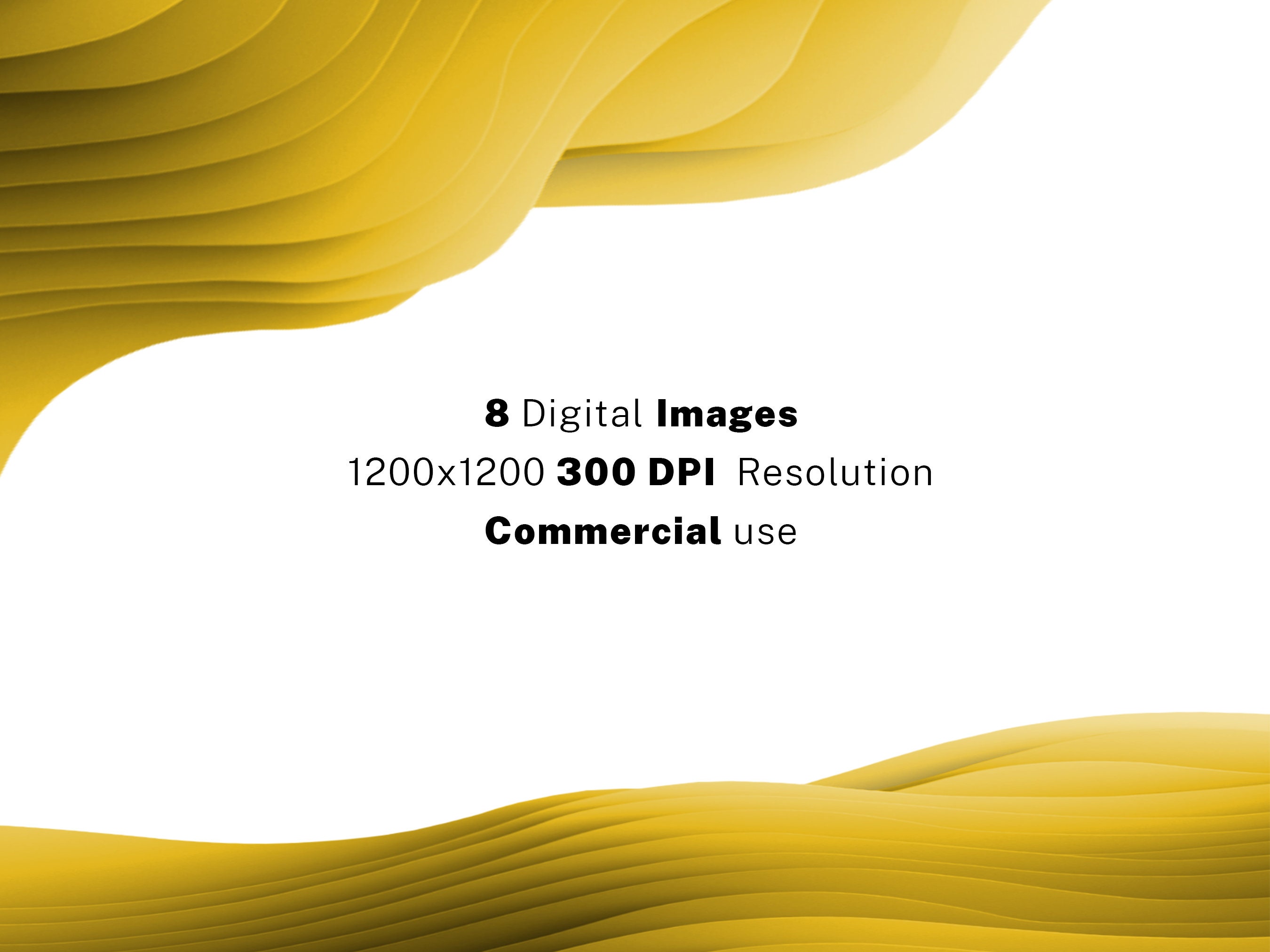 Yellow Gradient Borders, Digital PNG Overlays, Instant Download for ...