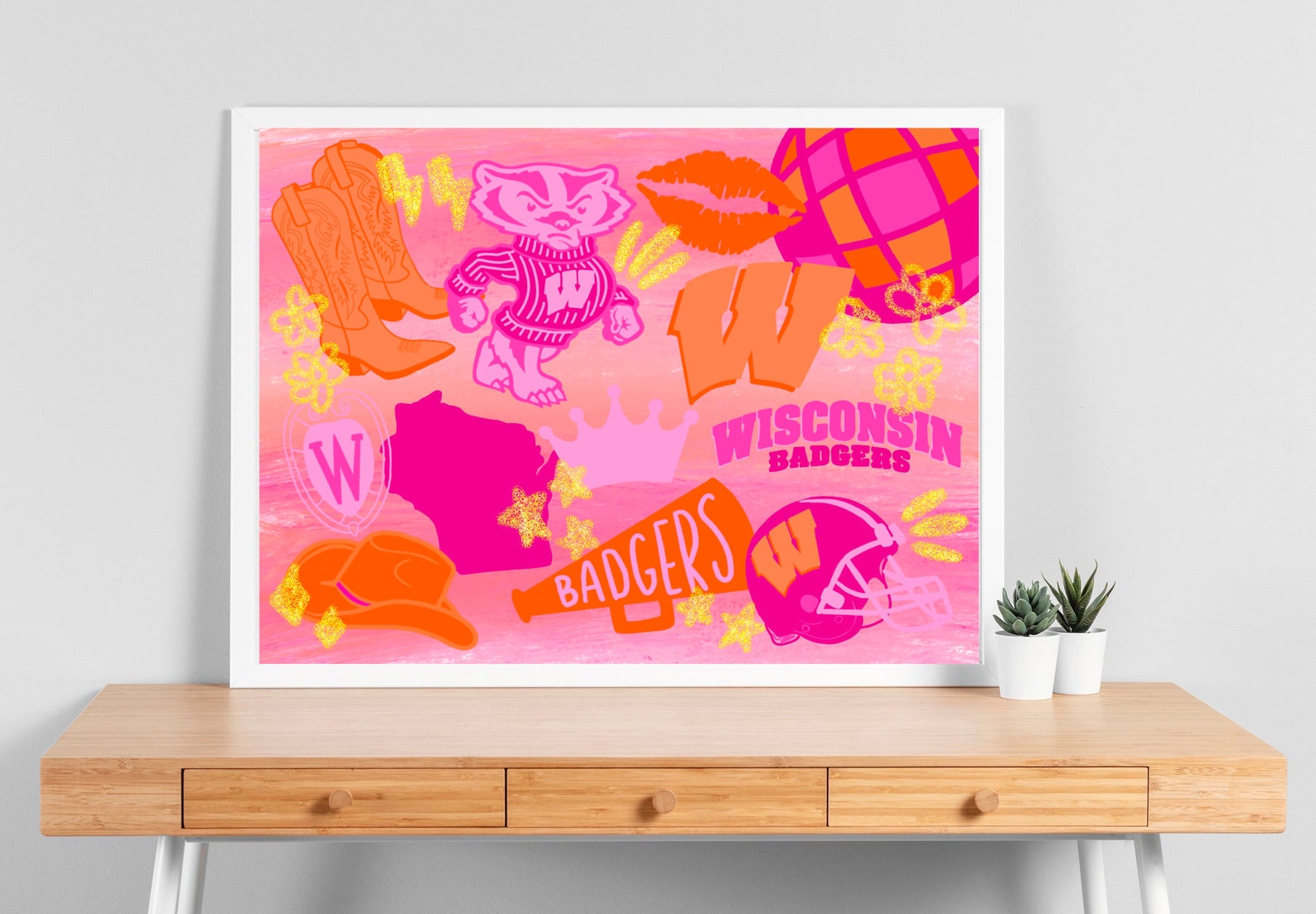 University of Wisconsin Collage Wall Art and Décor Preppy - Etsy