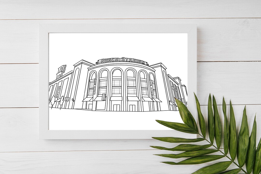 Busch Stadium Print Cardinals Baseball Wall Art St. Louis Sports Print ...