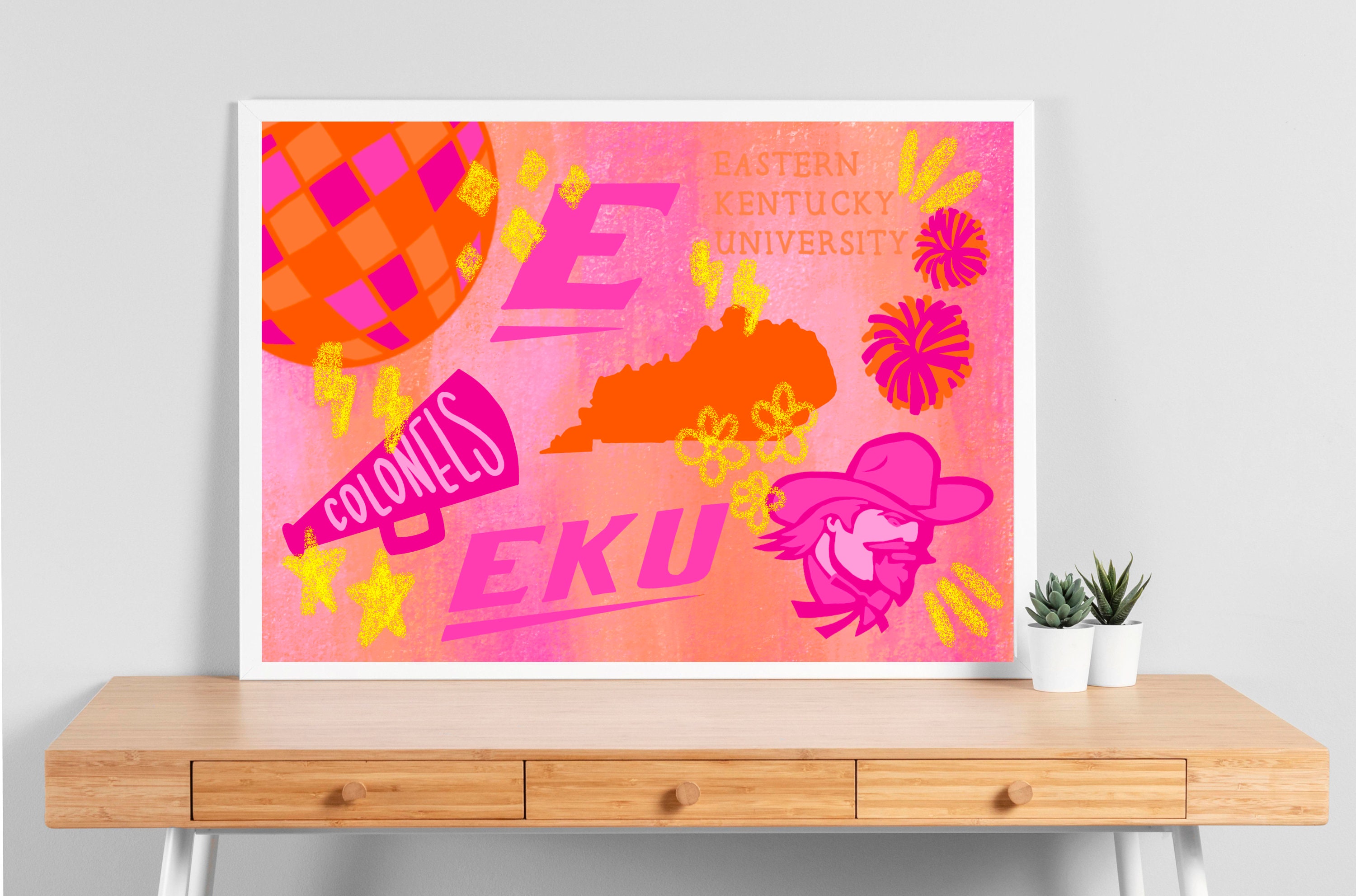 Eastern Kentucky University Collage Wall Art and Décor Preppy, Colorful ...