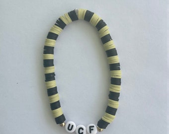 University of Central "ucf" Florida Knights Black and Gold Beaded ...
