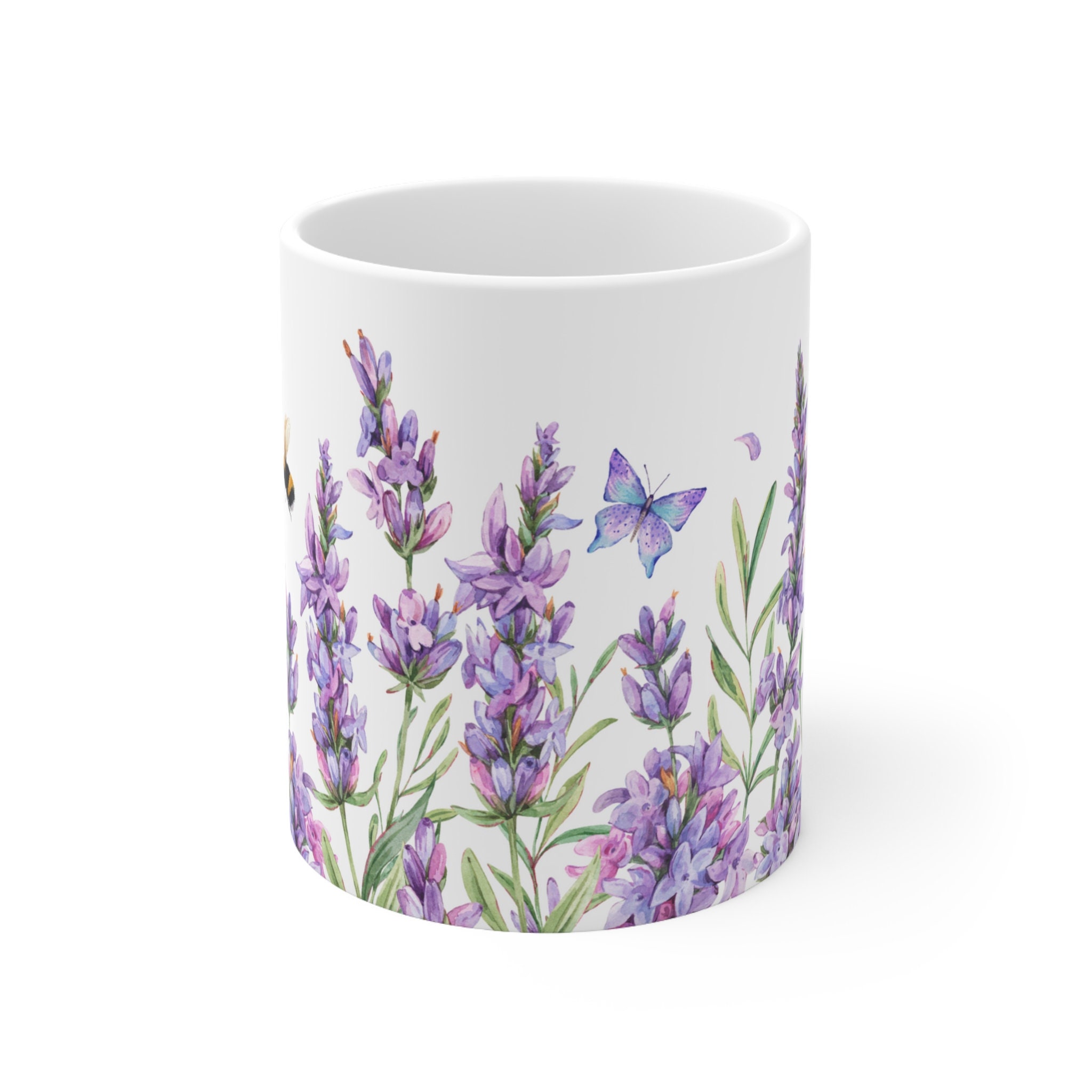 Vintage Lavender Mug | Watercolor Flower Field Mug | Coffee Mug ...
