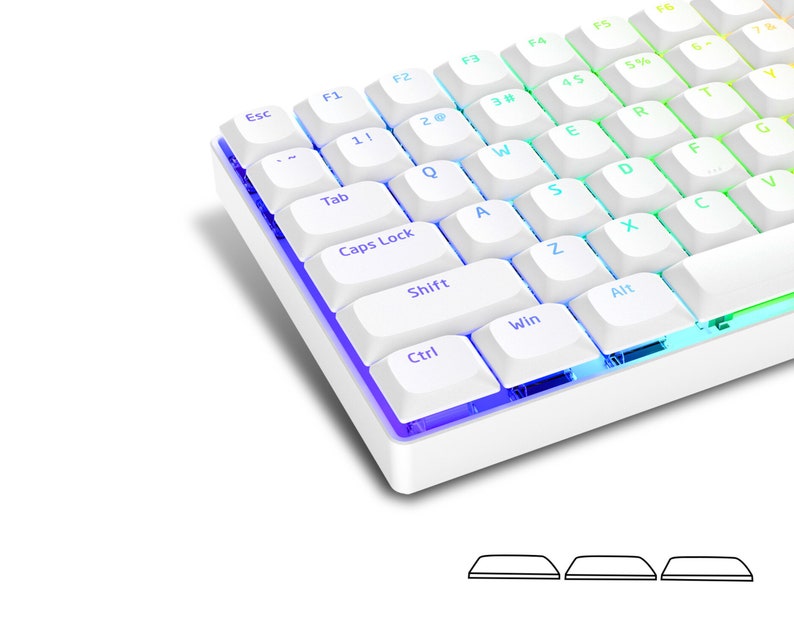 Low Profile Keycaps for Cherry MX & Gateron Switches, 118 Horizon PBT ...