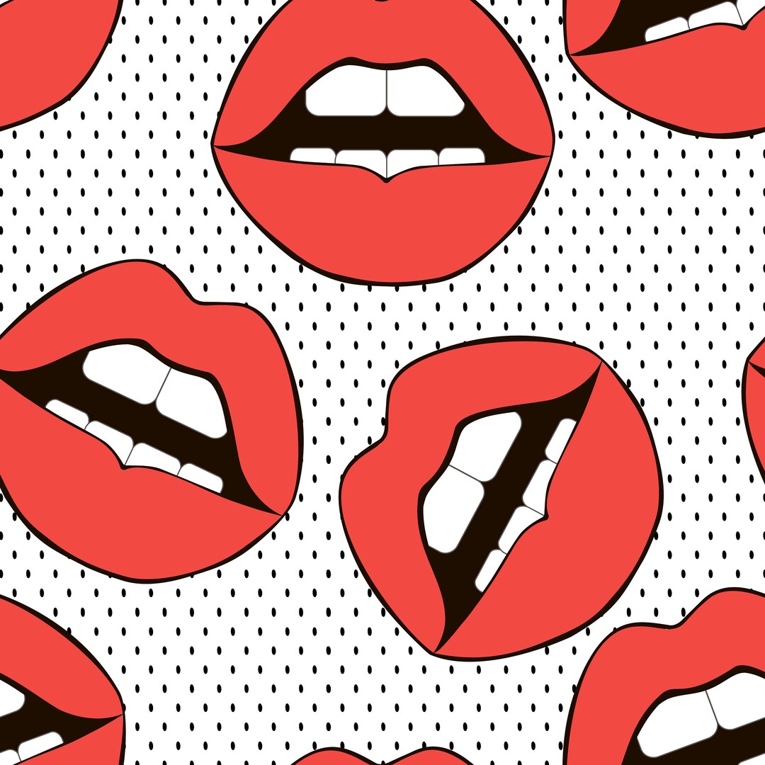 Pop Art Red Lips Peel and Stick Wallpaper Wall Stickers - Etsy