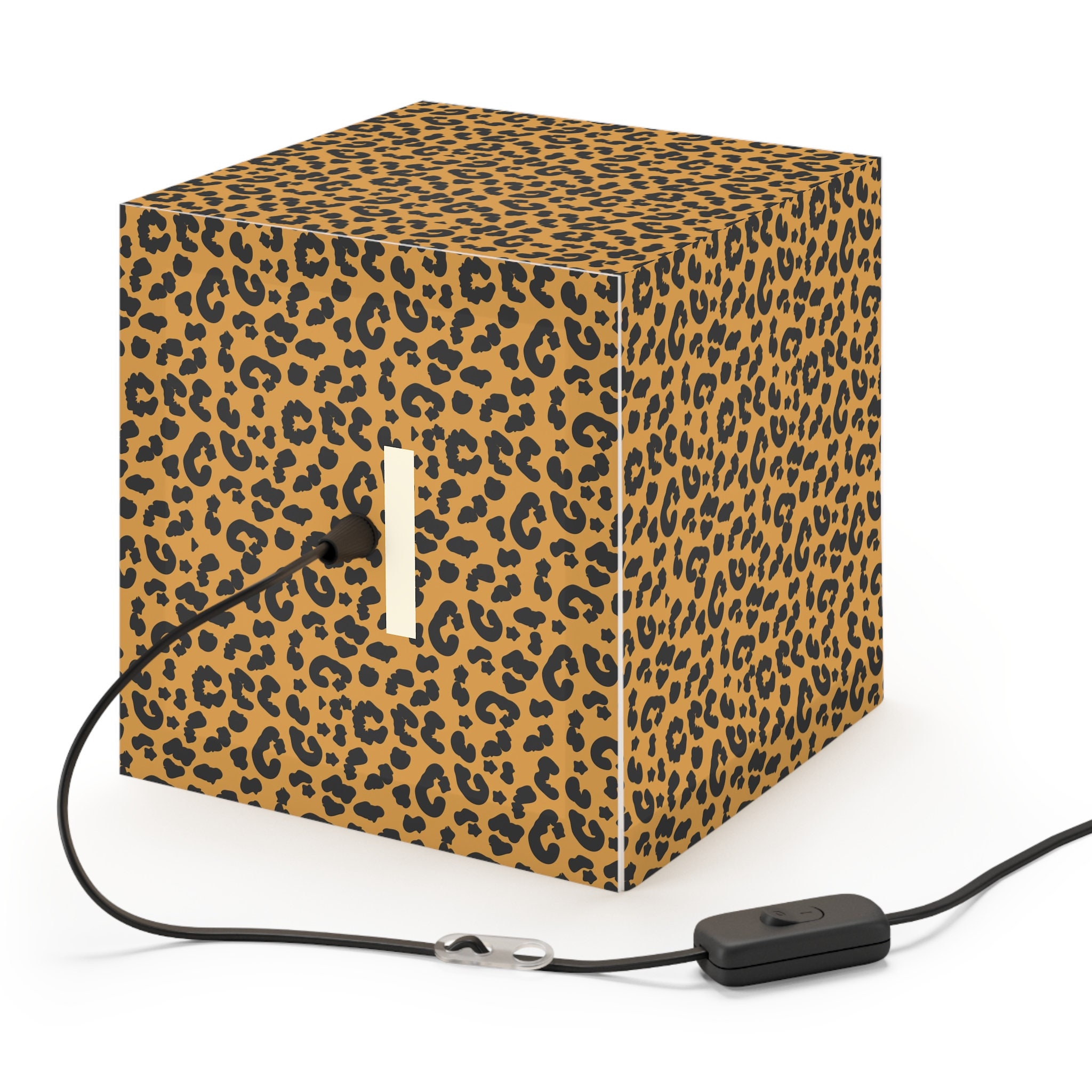 Cheetah Print Cube Square Lamp Shade Light - Etsy