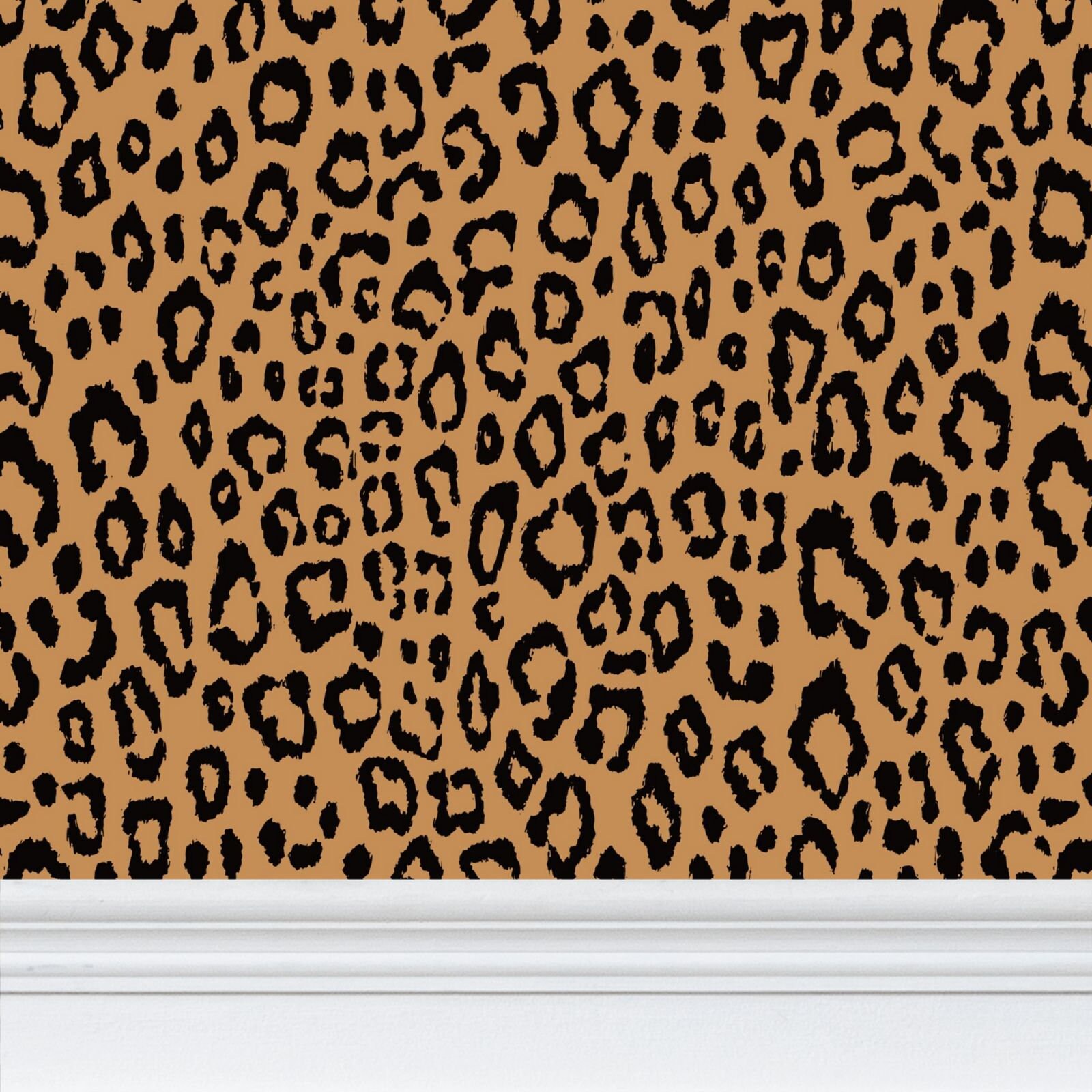 Cheetah Print Wallpaper Peel and Stick Traditional Maximalist Home ...
