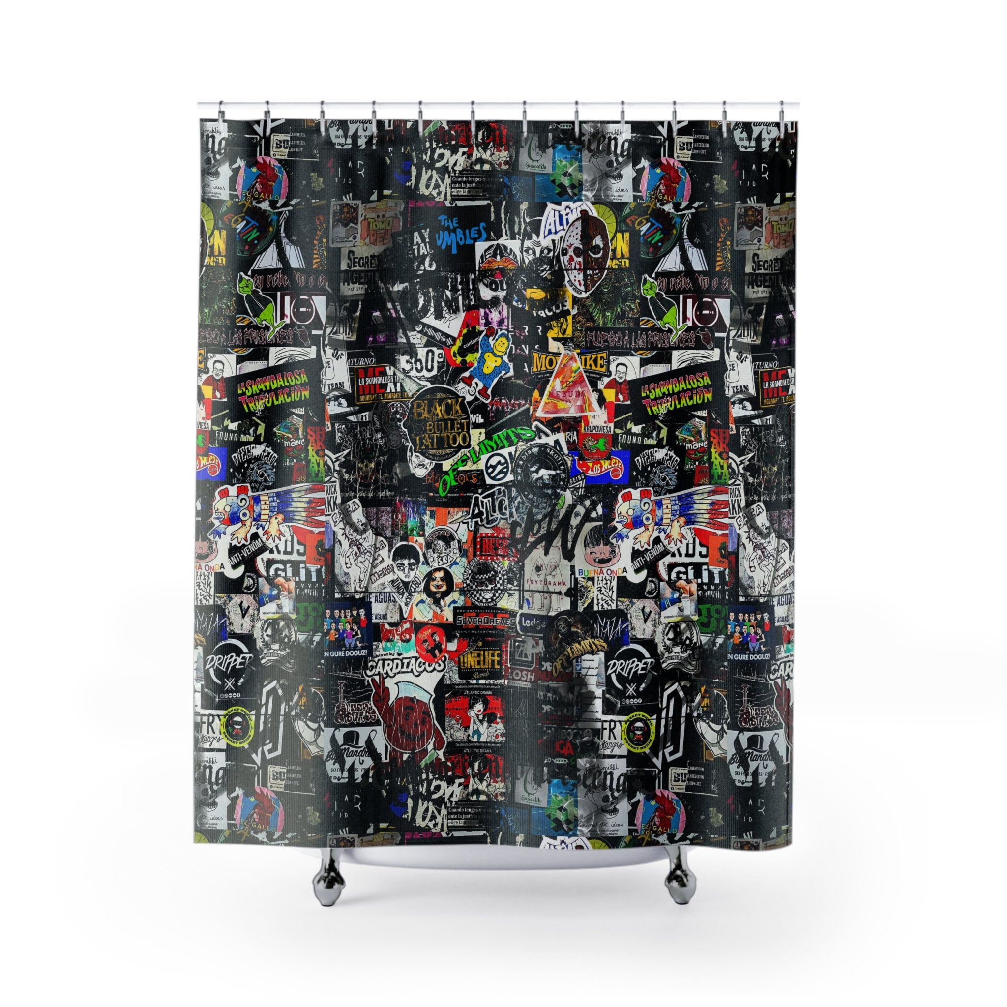 Shower Curtain Grunge Dive Bar Bathroom Wall Stickers - Etsy