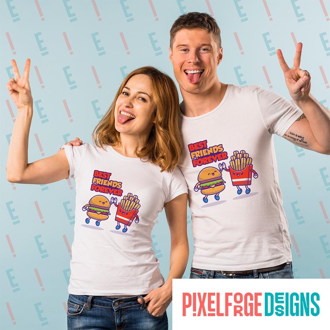Best Friends Forever Png | Burger Fries Friendship Design, Best Friends ...