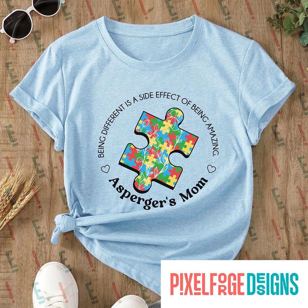 Asperger's Mom Png, Puzzle Piece Png, Being Different is Amazing Png ...