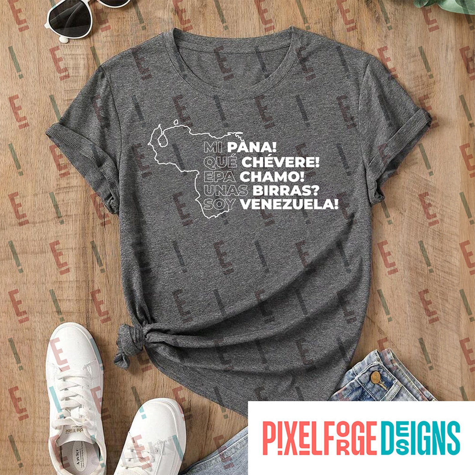 Venezuelan Map PNG With Popular Phrases Hispanic Heritage Month Design ...